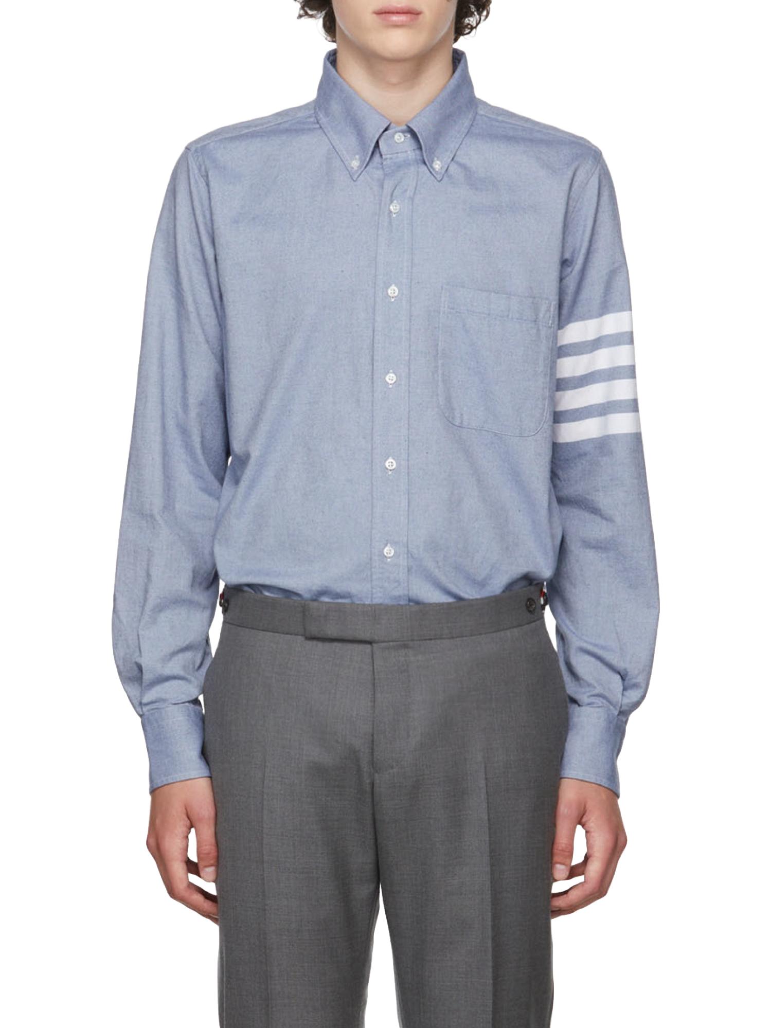 THOM BROWNE Thom Browne Flannel 4-Bar Straight Fit Shirt